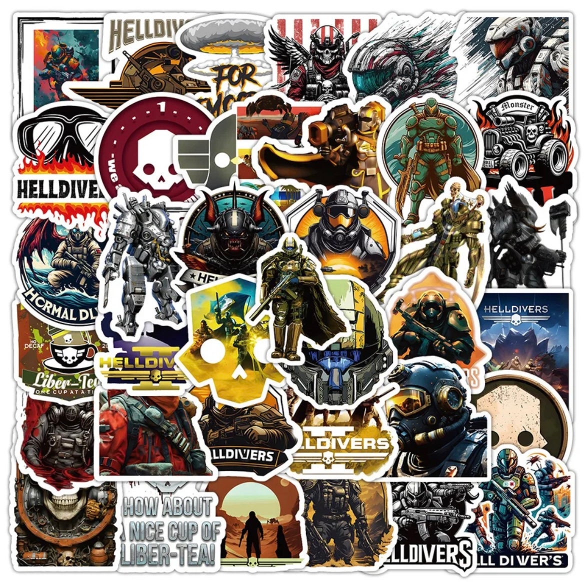 Helldivers 2 Sticker Pack 50 Stickers - Etsy