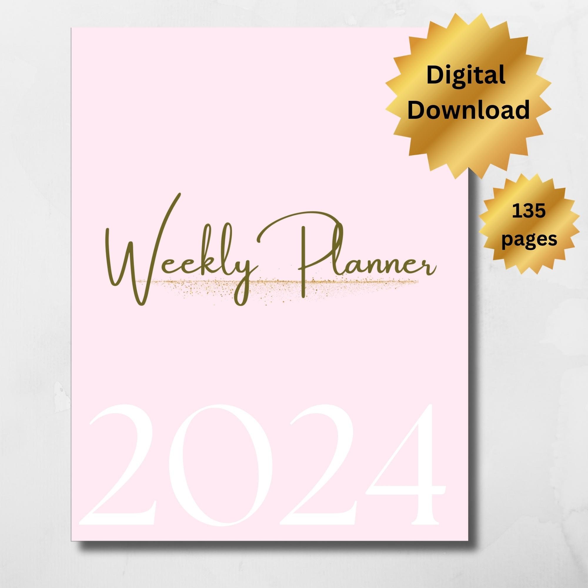 Weekly Monthly Yearly Planner 2024 Yearly Printable - Etsy