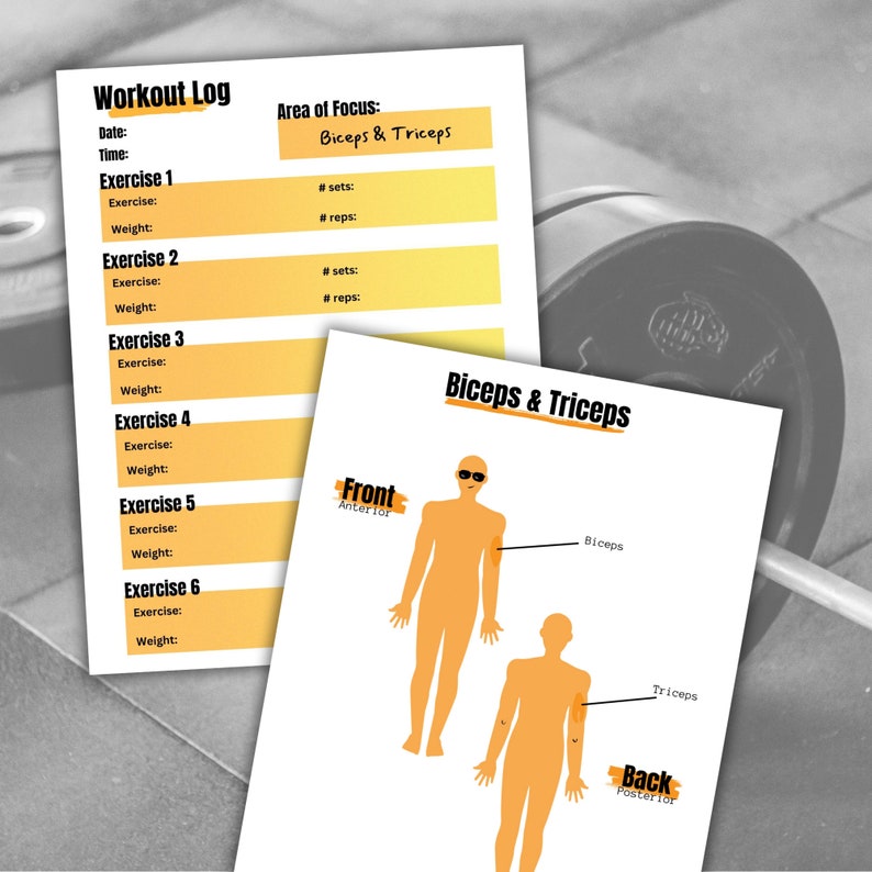 Printable Workout Log Sheets | Gym Tracking Sheet | Record Your ...