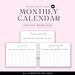 Blank Monthly Calendar - 12 Month Printable Planner (digital Download ...