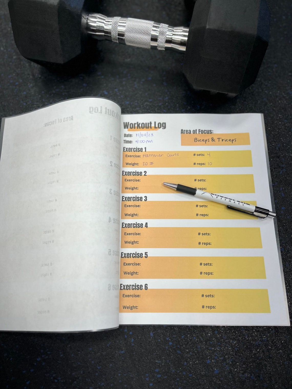 Printable Workout Log Sheets | Gym Tracking Sheet | Record Your ...