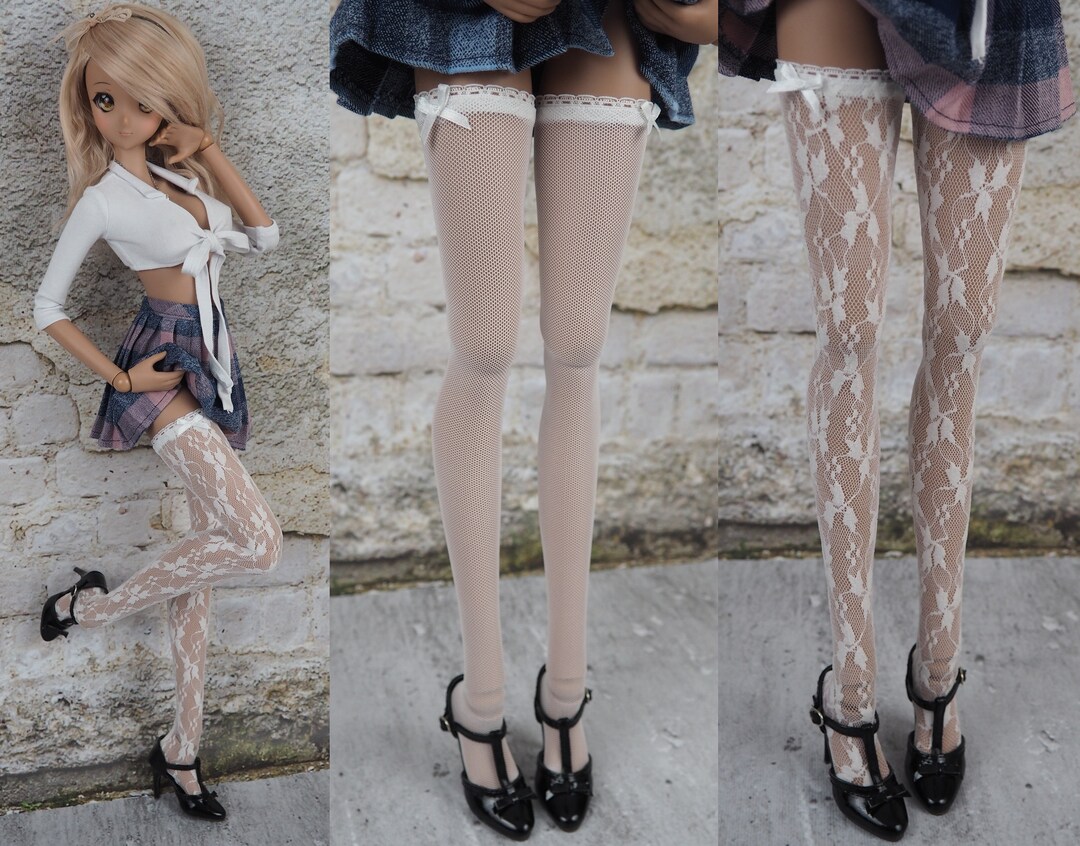 Msd, Smart Doll Pear 1/4, 1/3 BJD - Stockings With Bows, Pantyhose, Thights Lace or Mesh for ...