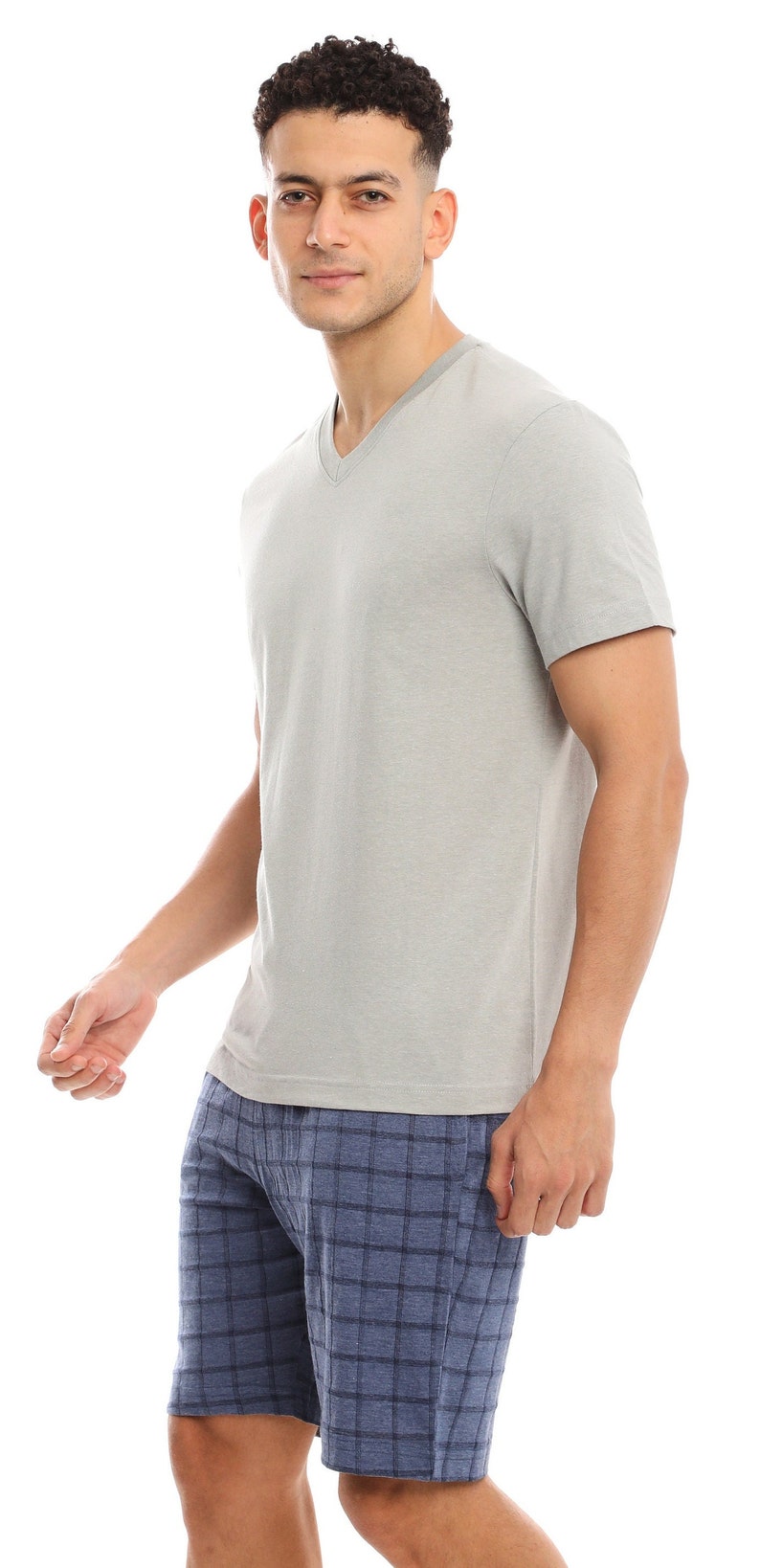 Men's Cotton Rich Pajama Set Mens Sleepwear Set Loungewear for Men ...