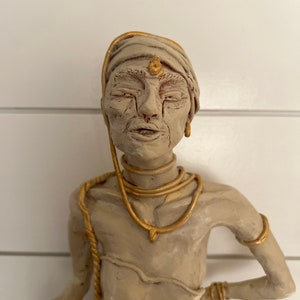 Gold Beige Figure Sculpture White - Etsy