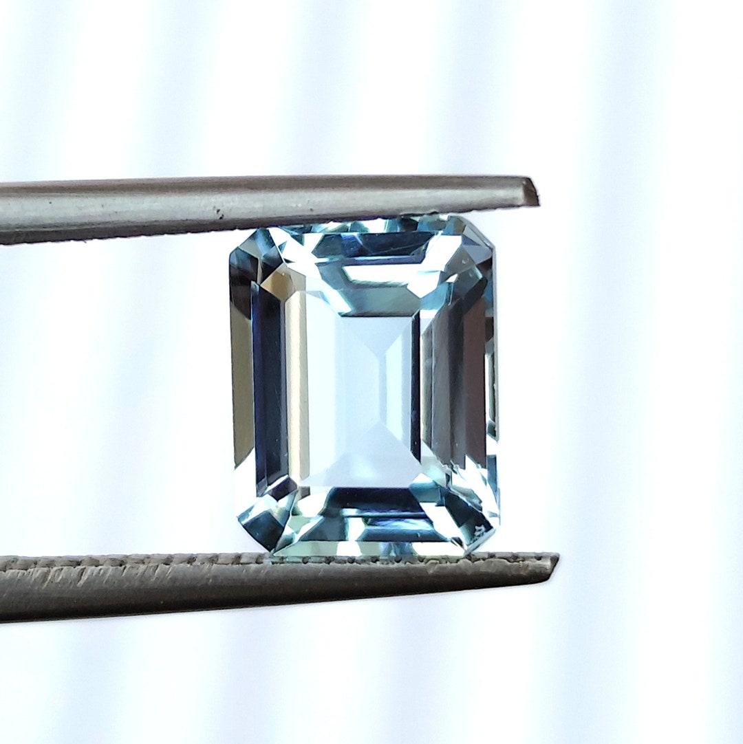 Natural Blue Topaz Gemstone Octagon Cut Facet Loose Gemstones for ...