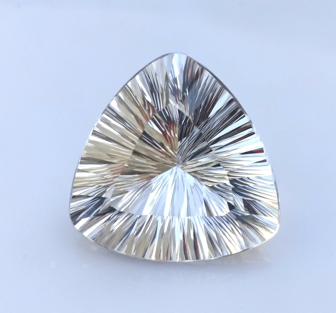 Clear Crystal Quartz Concave Cut 29x29mm AAA Quality Fantasy Cut ...