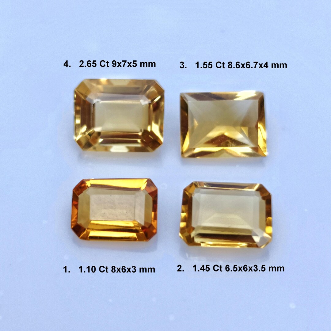 Natural Citrine Octagon Cut Gemstone – November Birthstone Crystal - Etsy