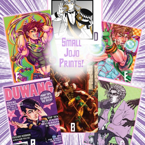 JJBA Collection of Small Jojo Prints - Etsy