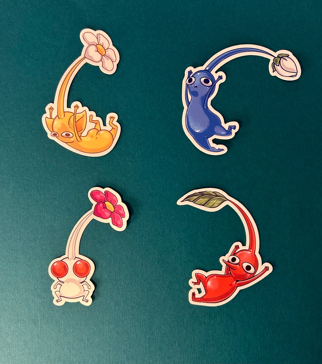3” Set of 4 Stickers | Cute Plant Video Game | Sticker Stationary - Etsy