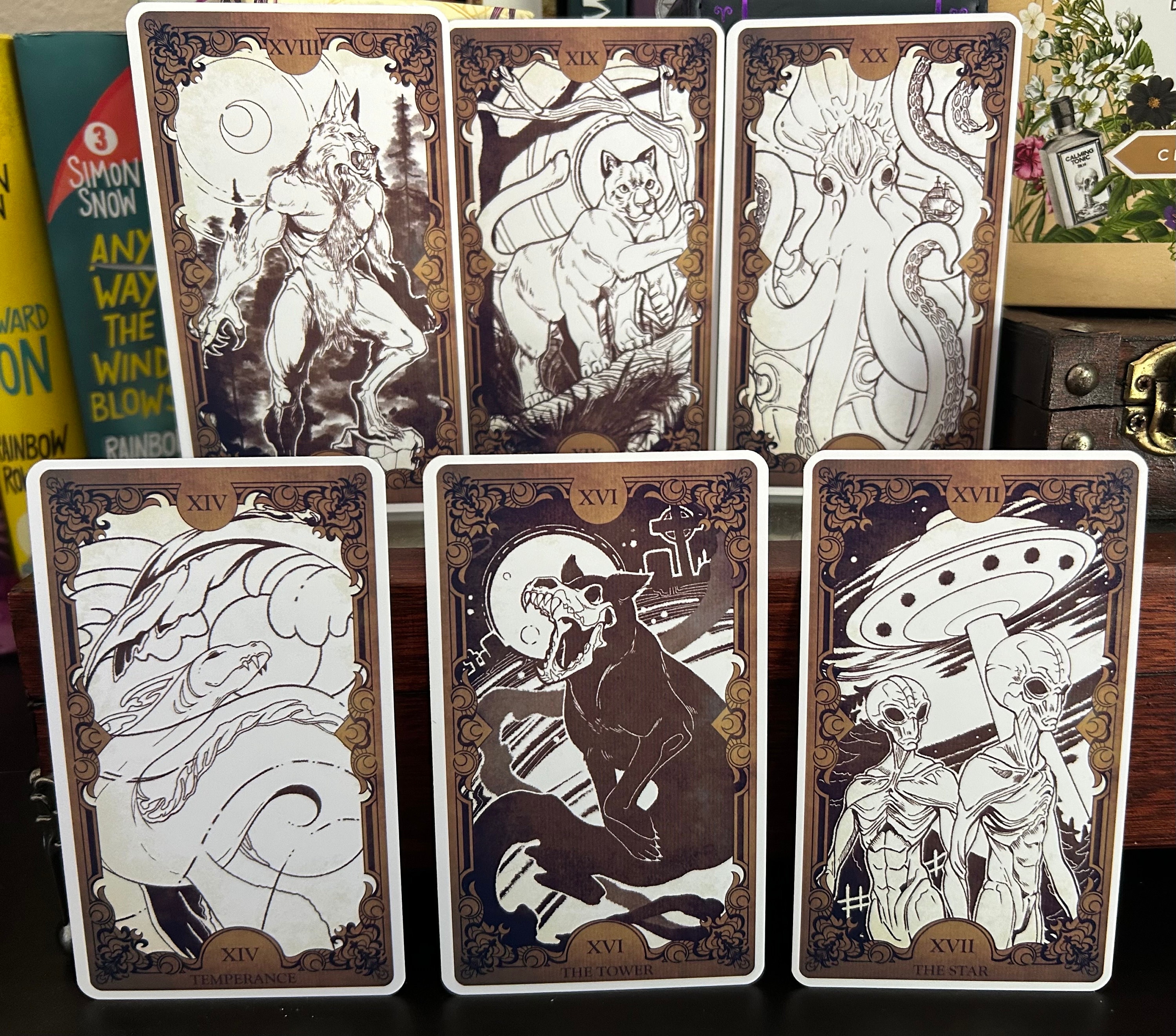 3”x5” Mini Art Print | American Cryptid Tarot - Etsy