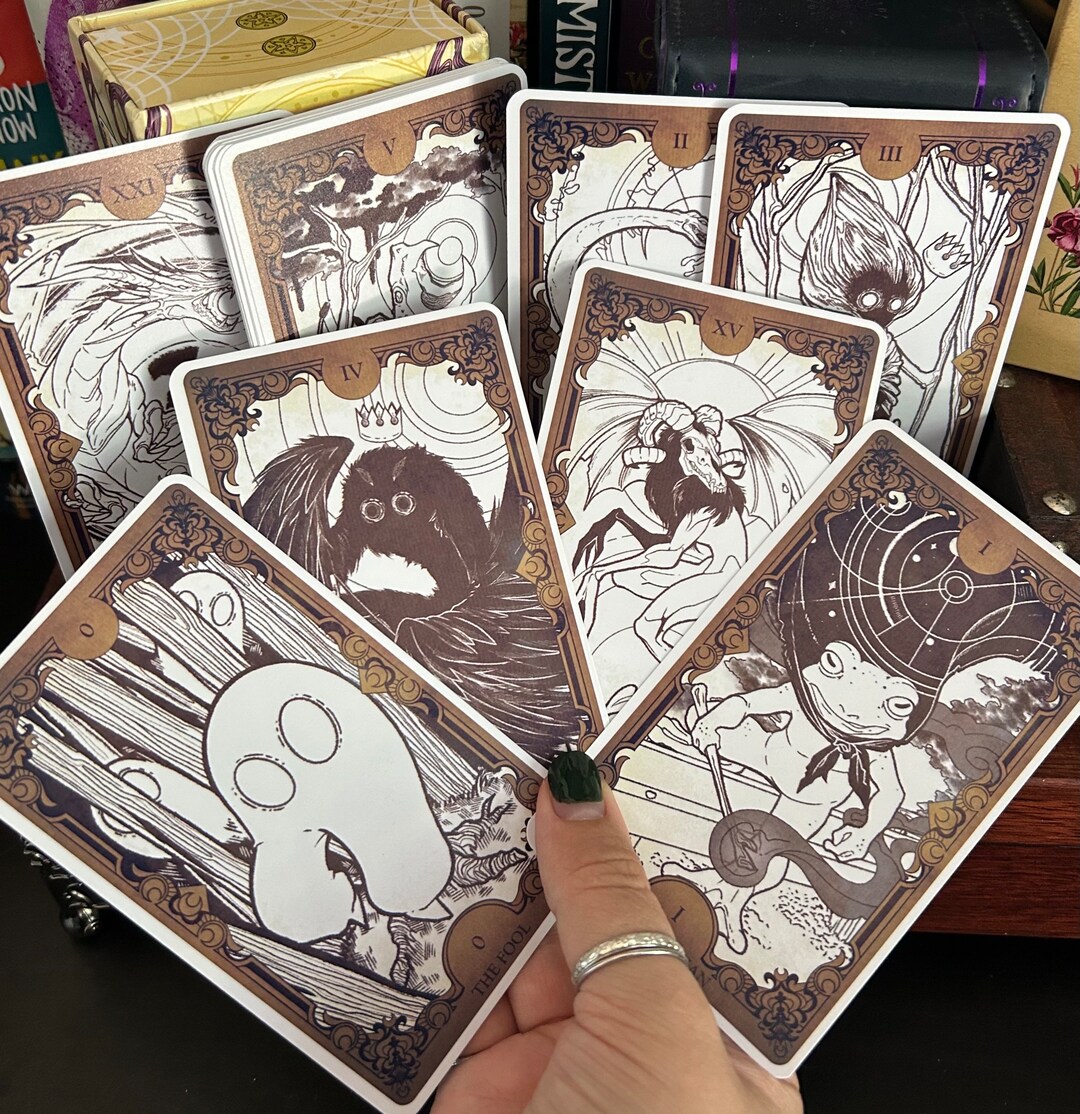 3”x5” Mini Art Print | American Cryptid Tarot - Etsy