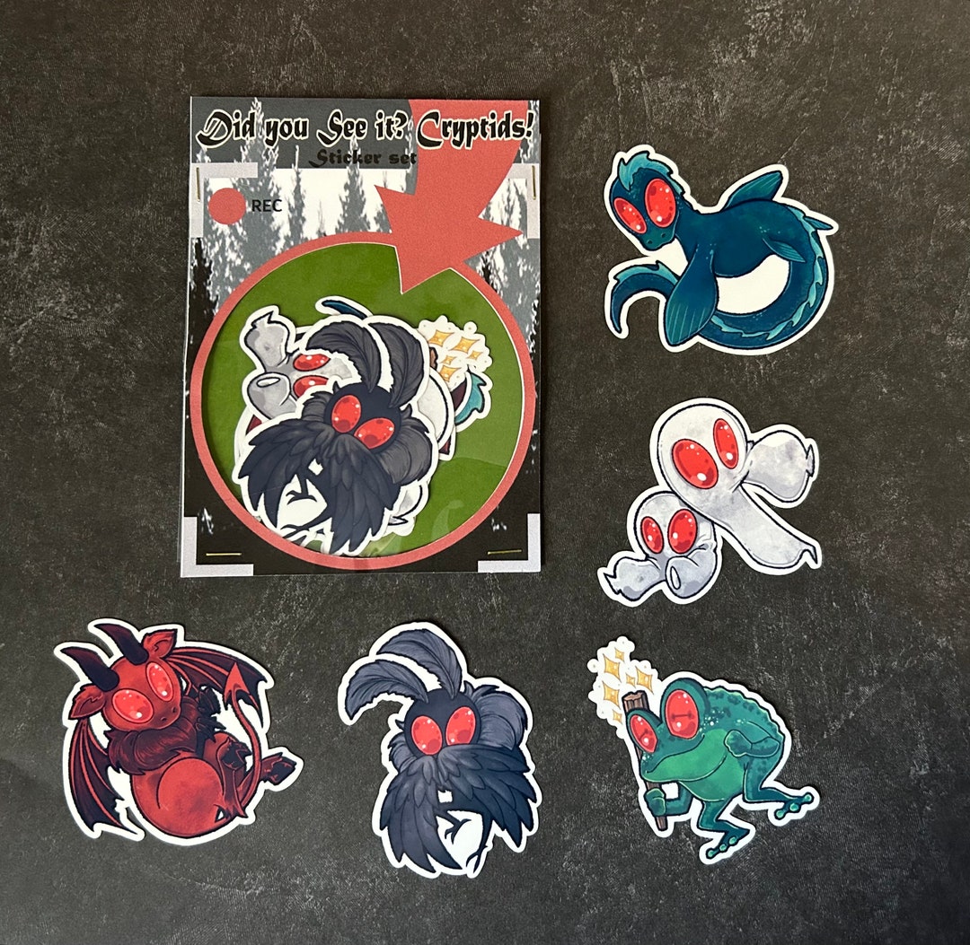2" Sticker | Set of 5 Stickers | Cryptid Pack - Etsy