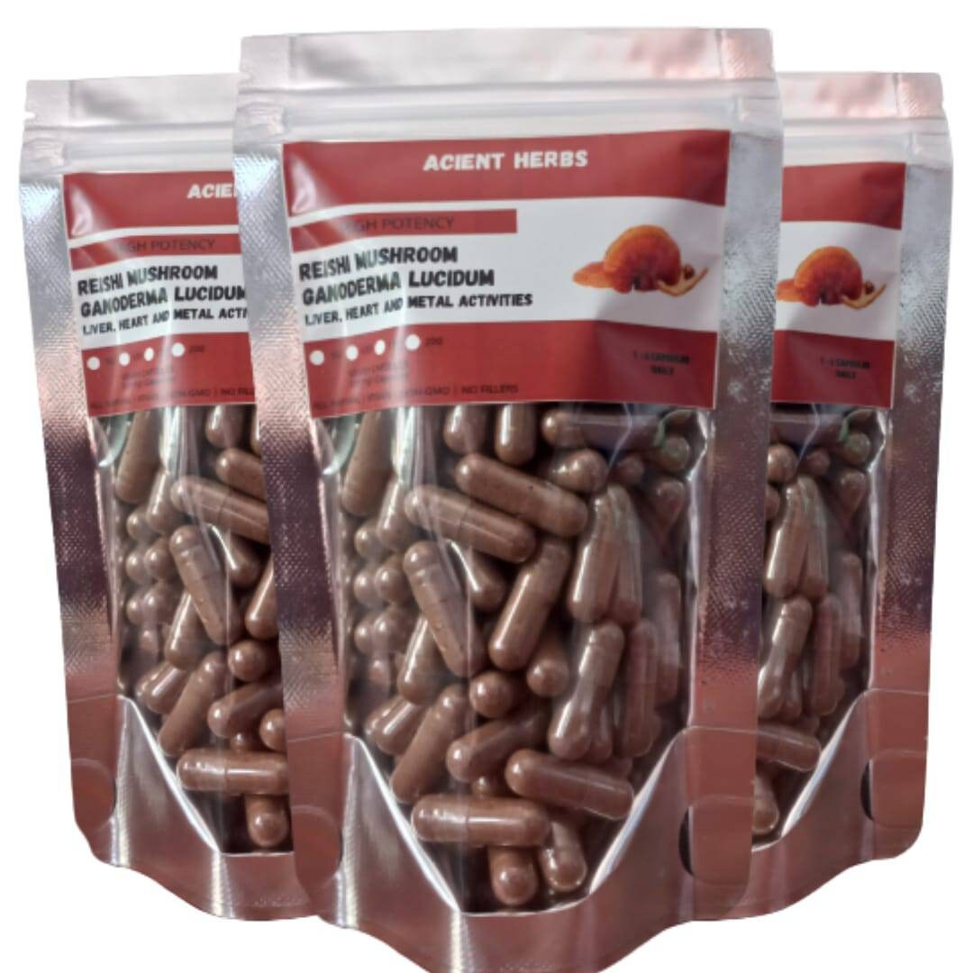 Organic Reishi Mushroom Capsules - Organic Ganoderma Lucidum Capsules ...