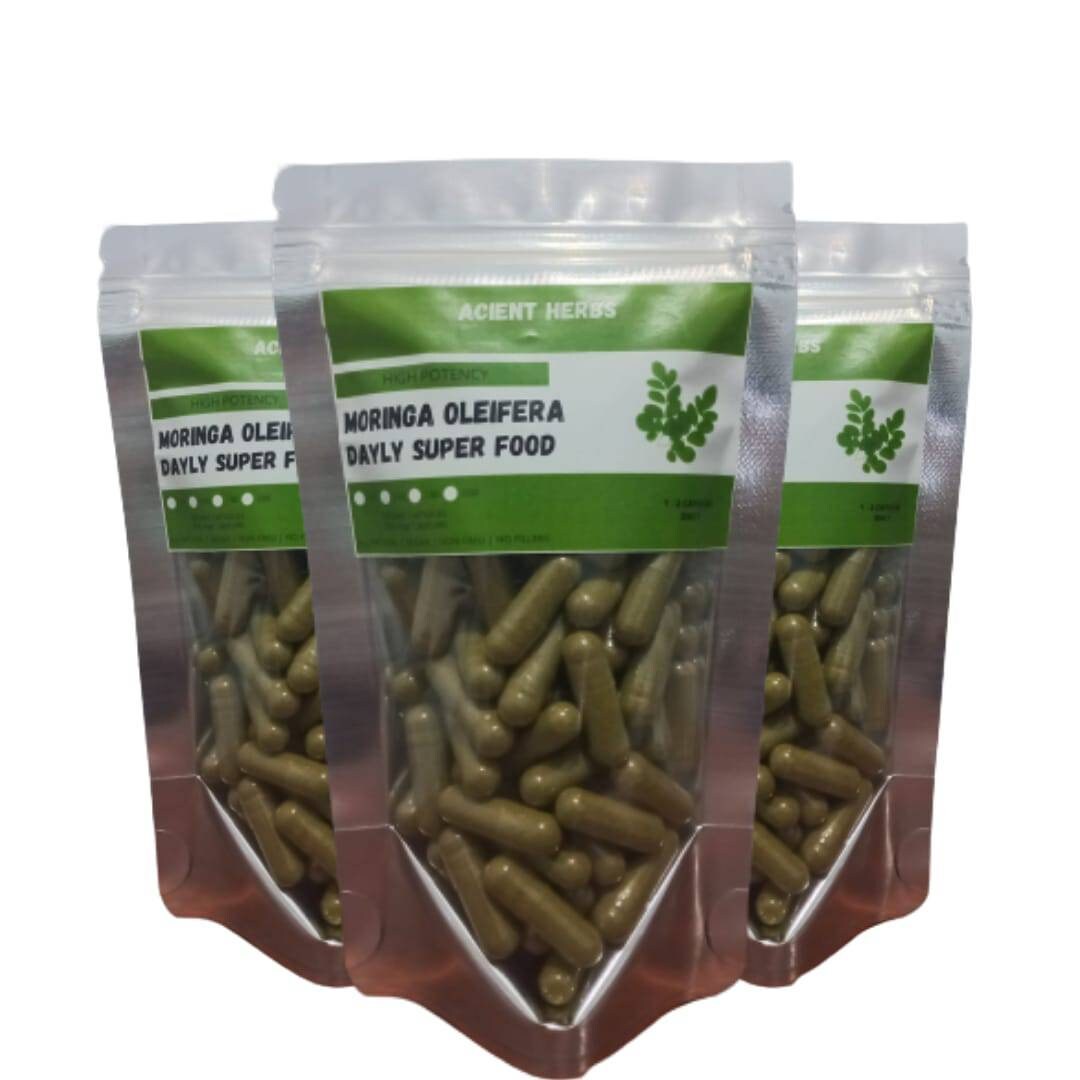 Pure Moringa Oliefera Capsules 500 Mg Daily Superfood Blend Acient ...