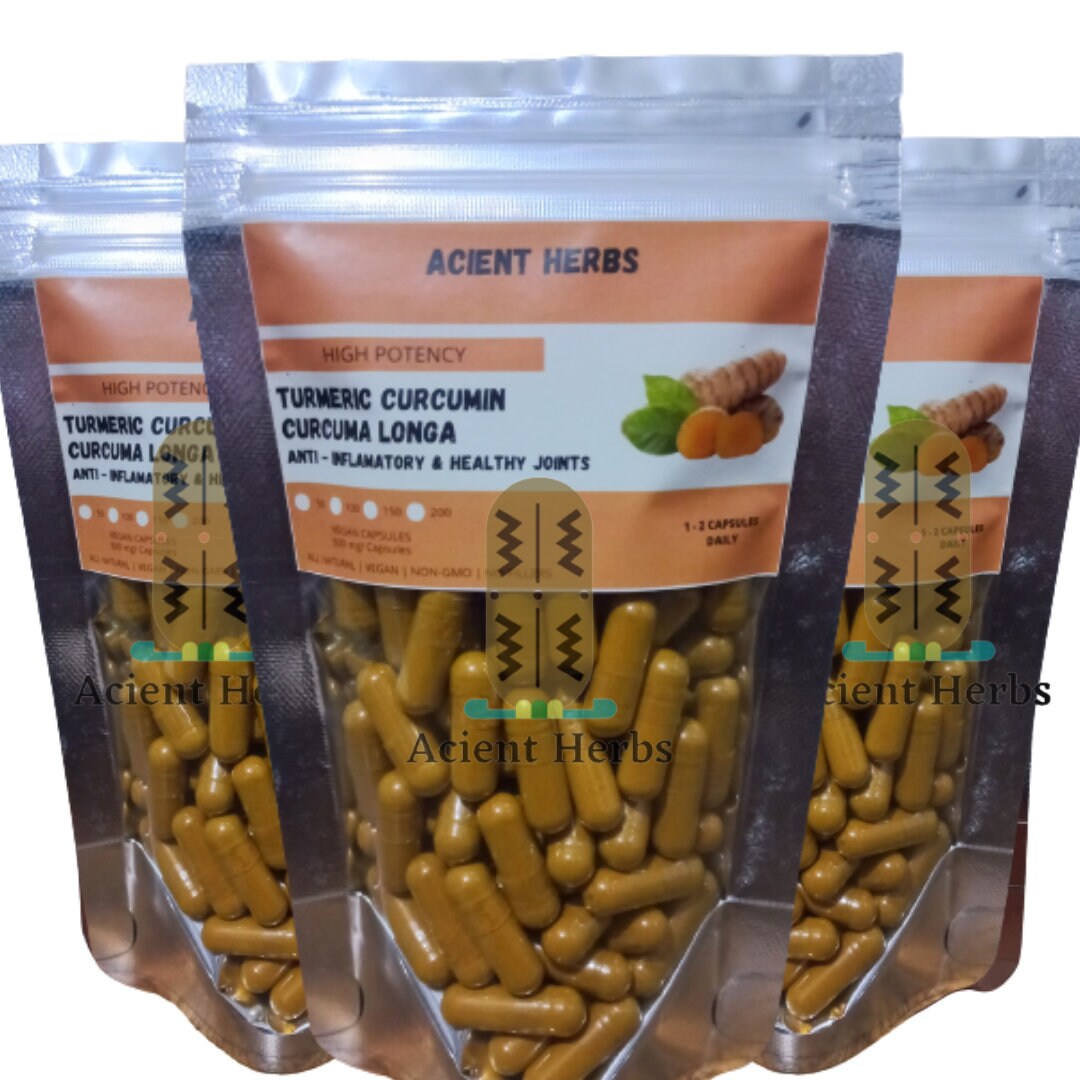 Organic Pure Turmeric Capsules | 10x Potency Turmeric Curcumin 500 Mg ...