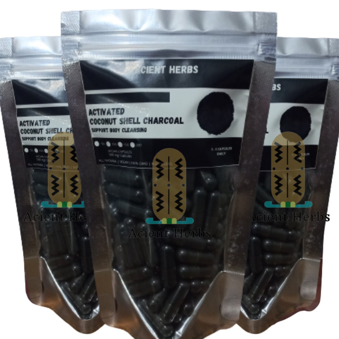 Activated Charcoal Extract Capsules - Organic Coconut Activated ...