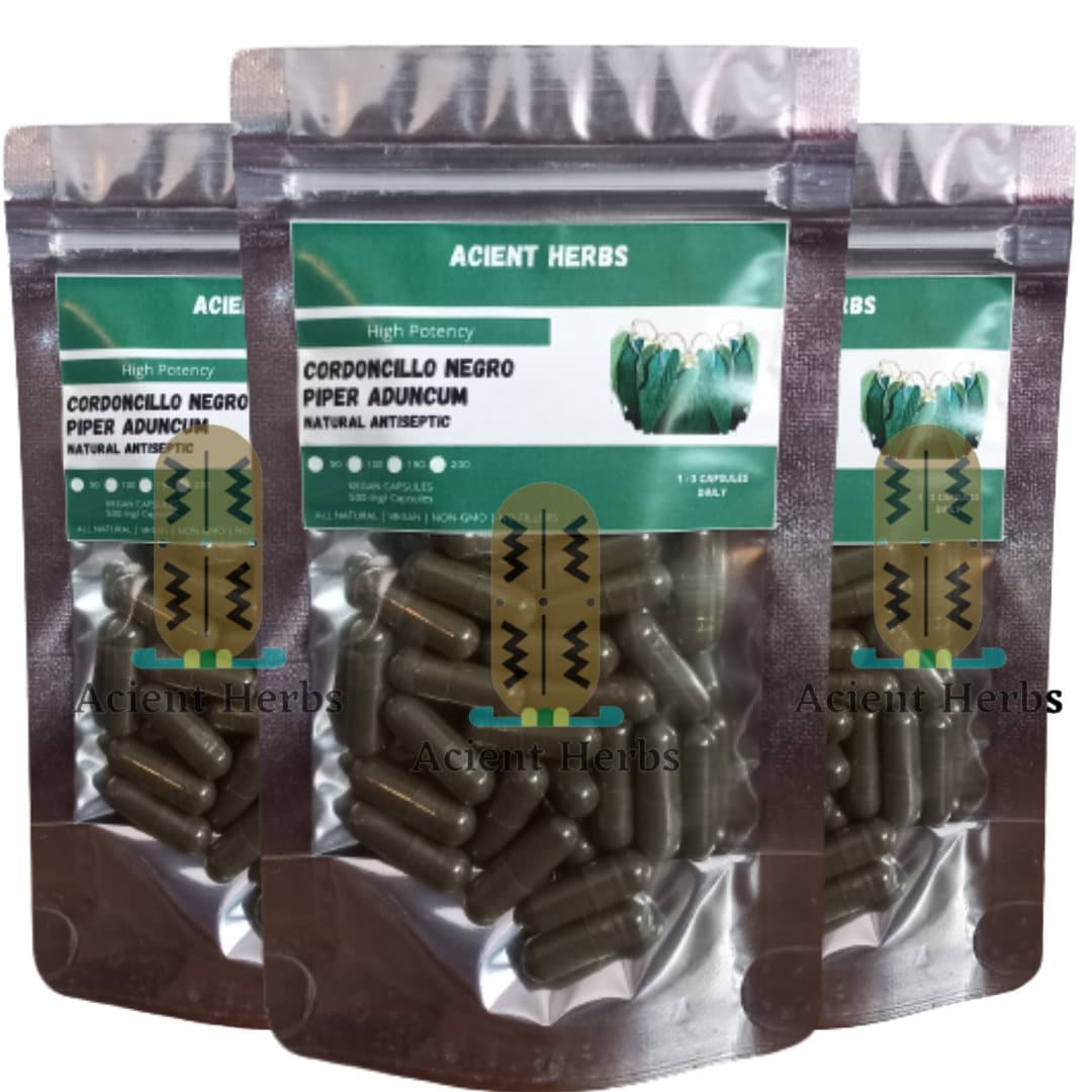 Cordoncillo Negro Extract Capsules Organic Piper Aduncum Capsule 600 Mg ...