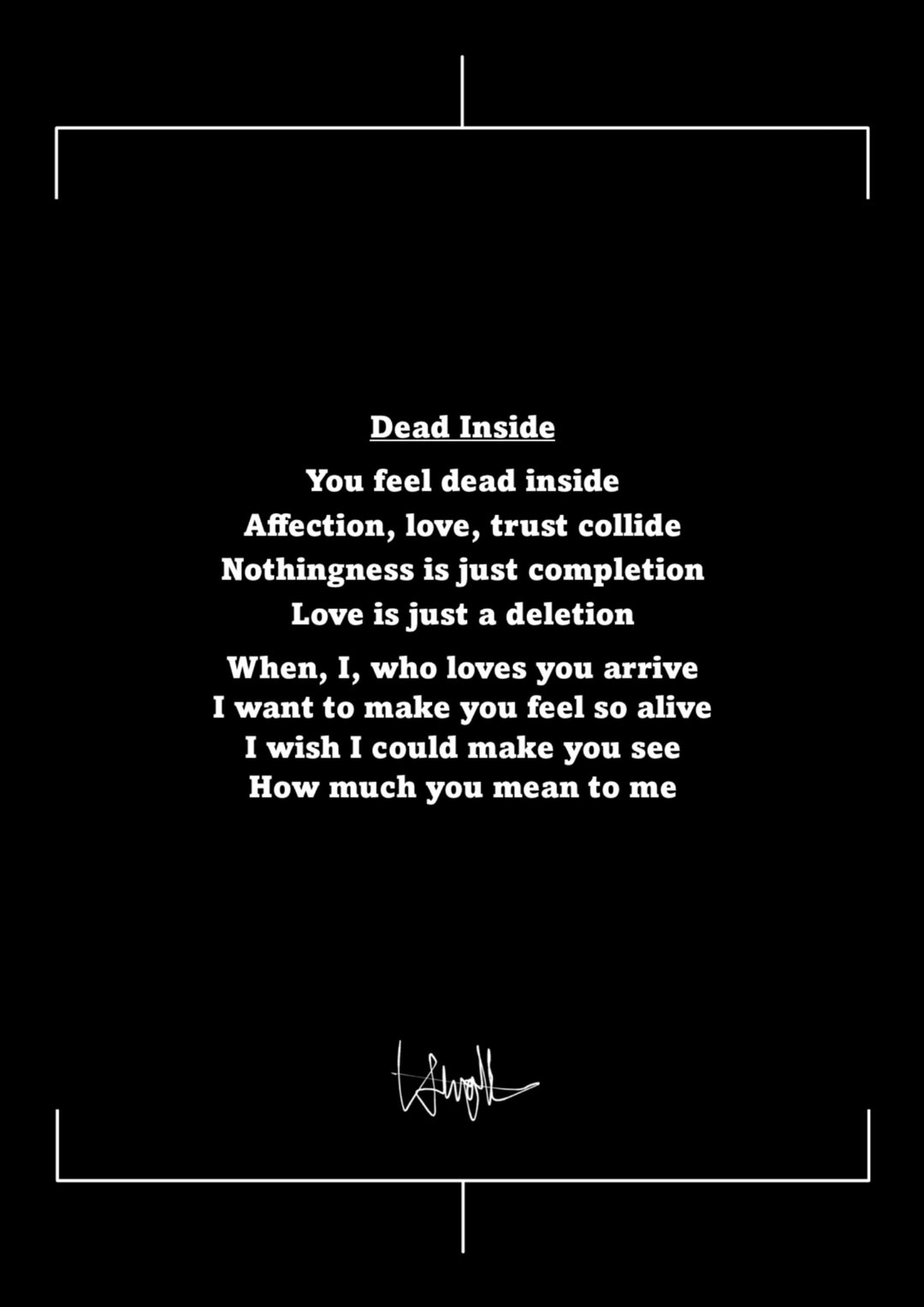 Poem dead Inside - Etsy