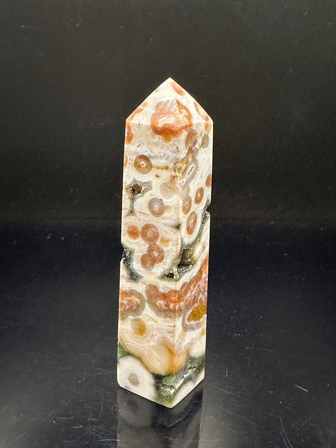 Collector Piece Red Orbicular Ocean Jasper Tower - Etsy
