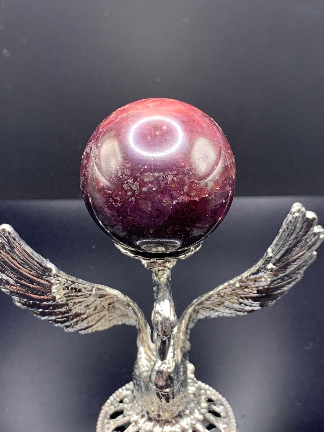 Stunning Rare Find Natural Star Flash Garnet Crystal Sphere - Etsy