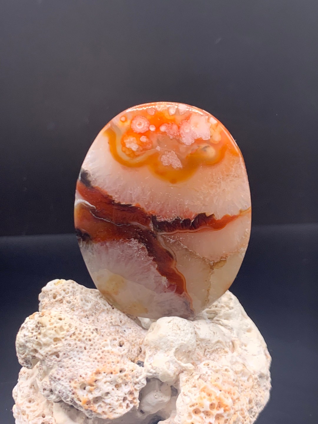 Gorgeous Hand Picked Natural Carnelian Flower Agate Palm - Etsy