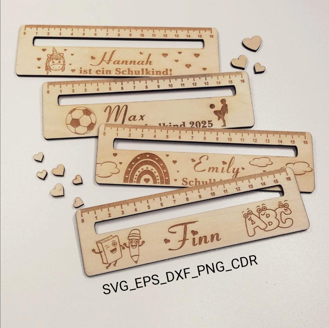 SVG Lasercut File, 4 Reading Aid Rulers, School Enrollment, Including ...
