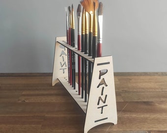 Laser Cut Paint Brush Holder - Etsy