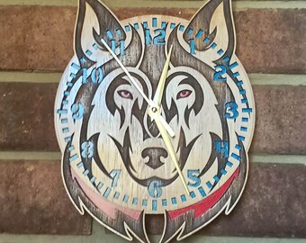 Wolf Clock File - Etsy