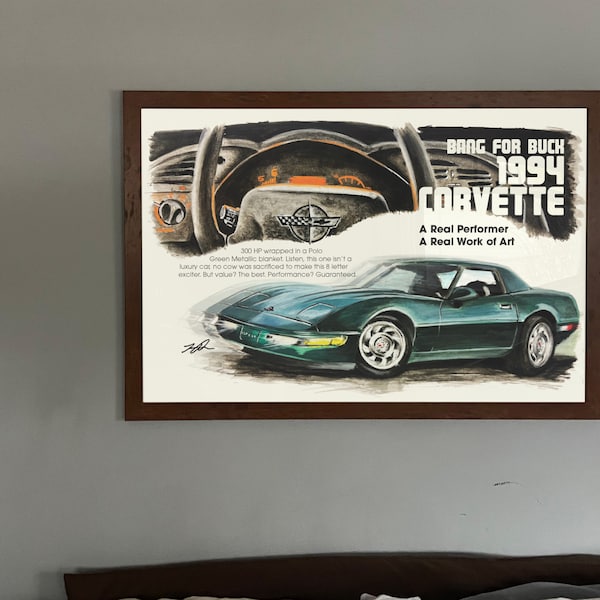 C4 Corvette Poster - Etsy