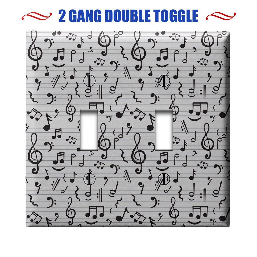 Wall Switch Plate, Music Notes Pattern, Toggle / Decora / Outlet ...