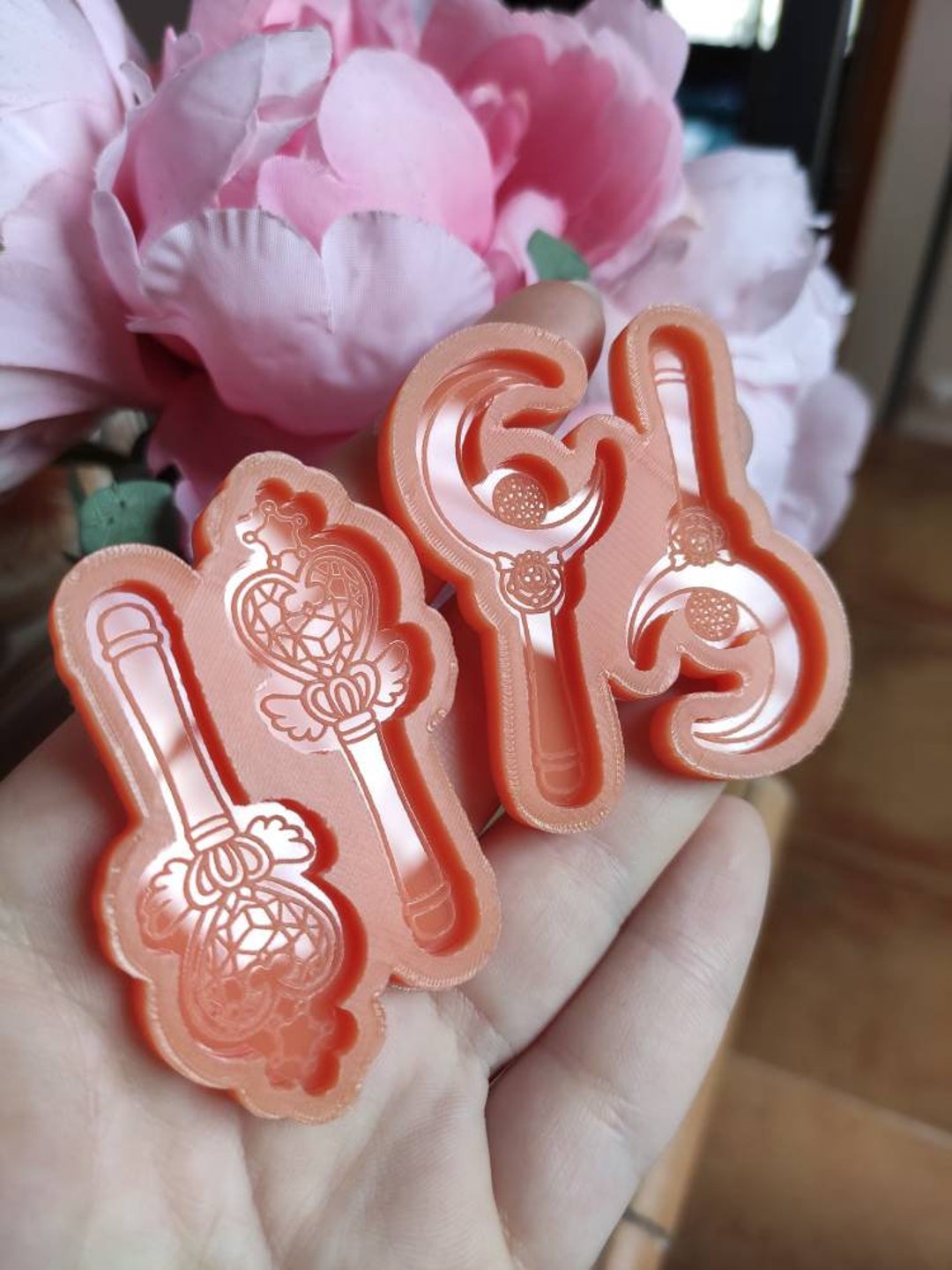 Anime Galaxy Princess Earrings Molds - Kawaii Moon Wand - Etsy