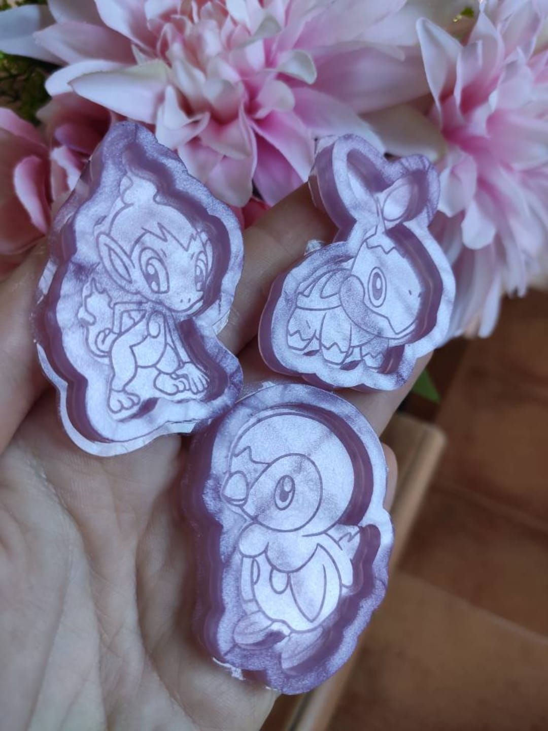 Anime Pokemon Molds Piplup, Chimchar, Turtwig - Geek Animal Silicone ...