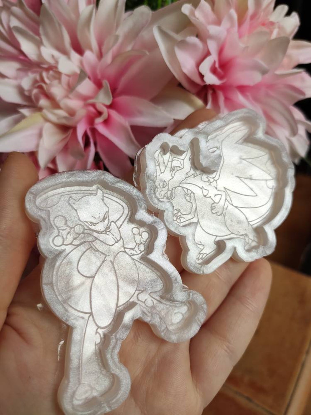 Pokemon Kawaii Charizard Shiny and Mewtwo Molds Anime Silicone Molds - Etsy