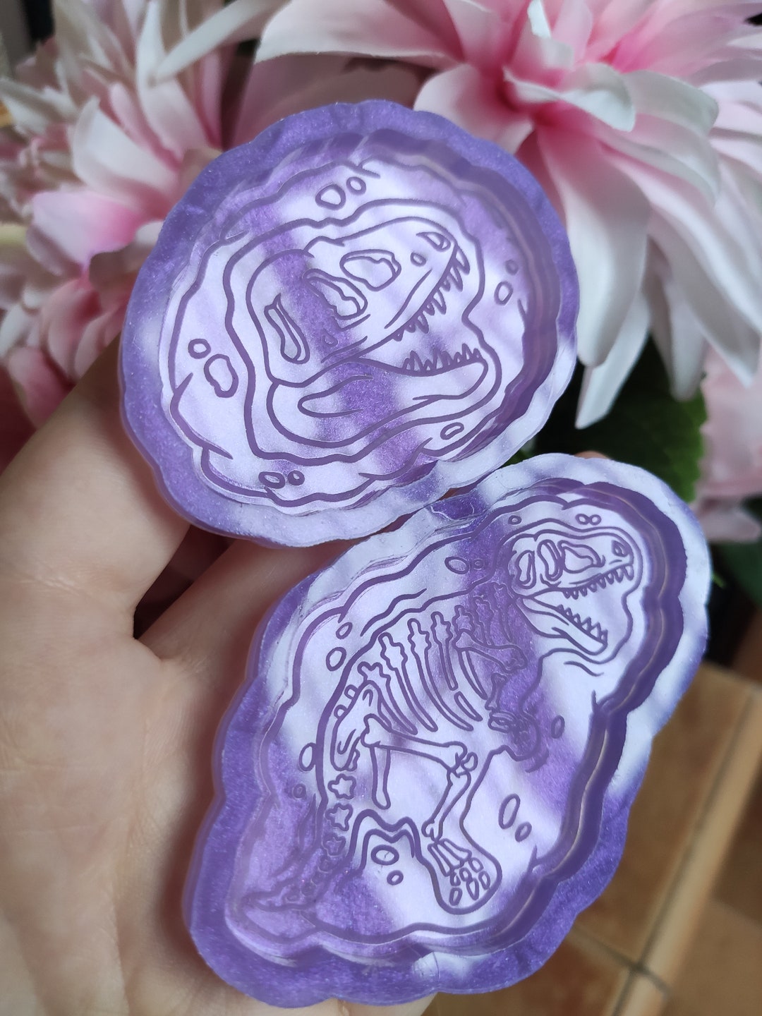 T-rex Fossil Dinosaur Molds - Kawaii Animals Keychain Dinosaur Silicone ...