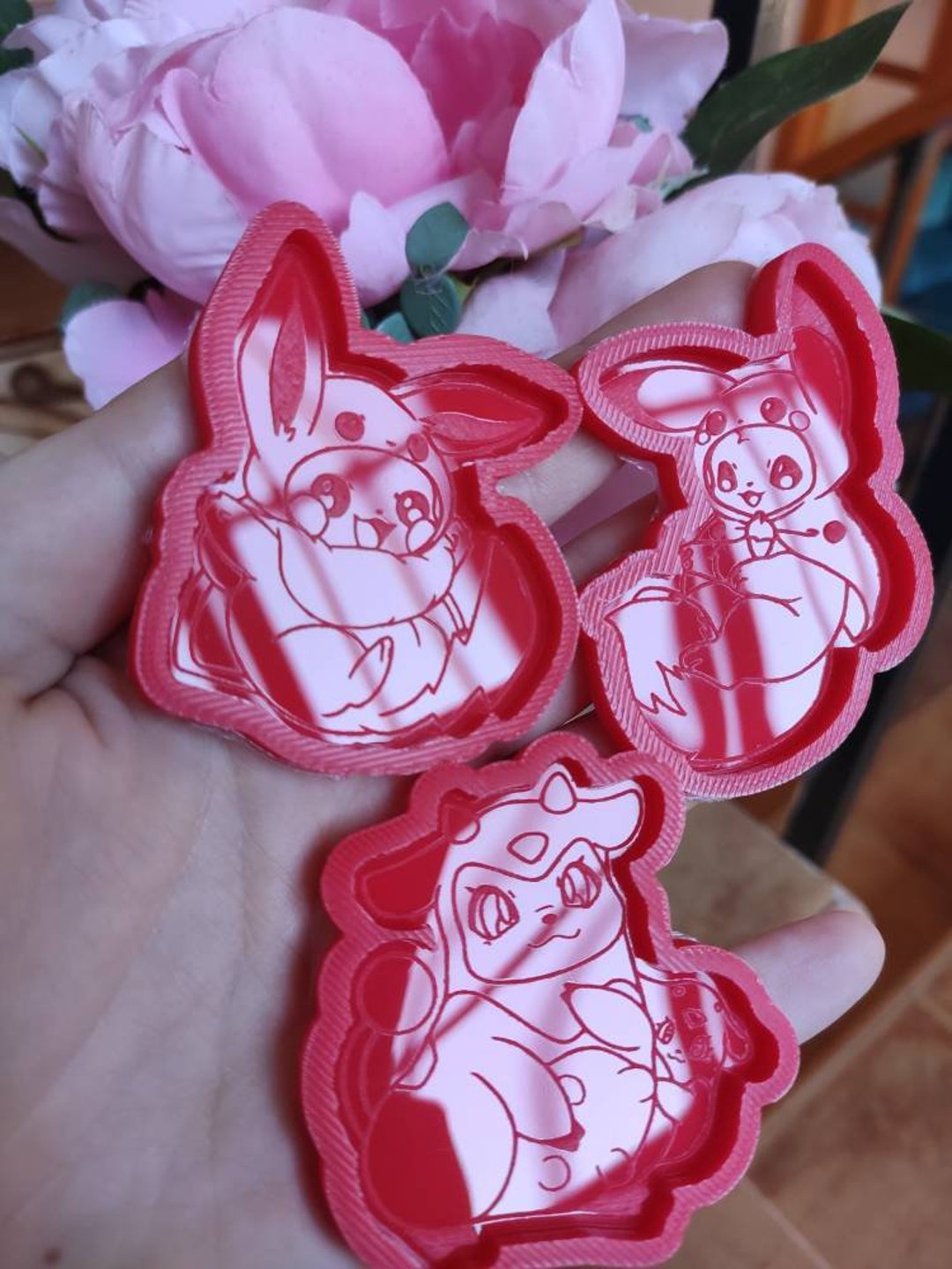 Pokemon Molds Chibi Kawaii Pikachu, Eve, Miltank - Anime Mold - Etsy