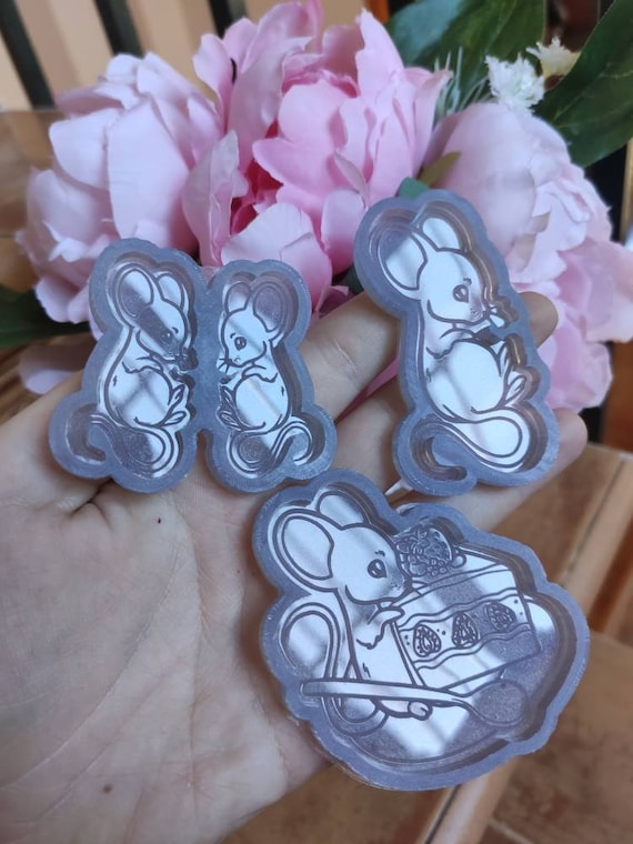 Kawaii Animals Rat Earrings Cute Chibi Keychain Strawberry | Etsy