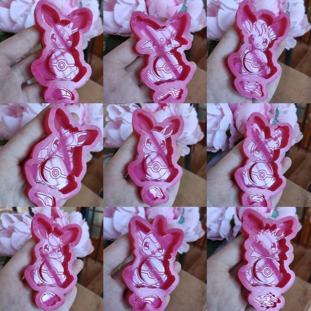 Eevee Molds Pokemon Shaker - Anime Evelutions Silicone Molds, Vaporeon ...