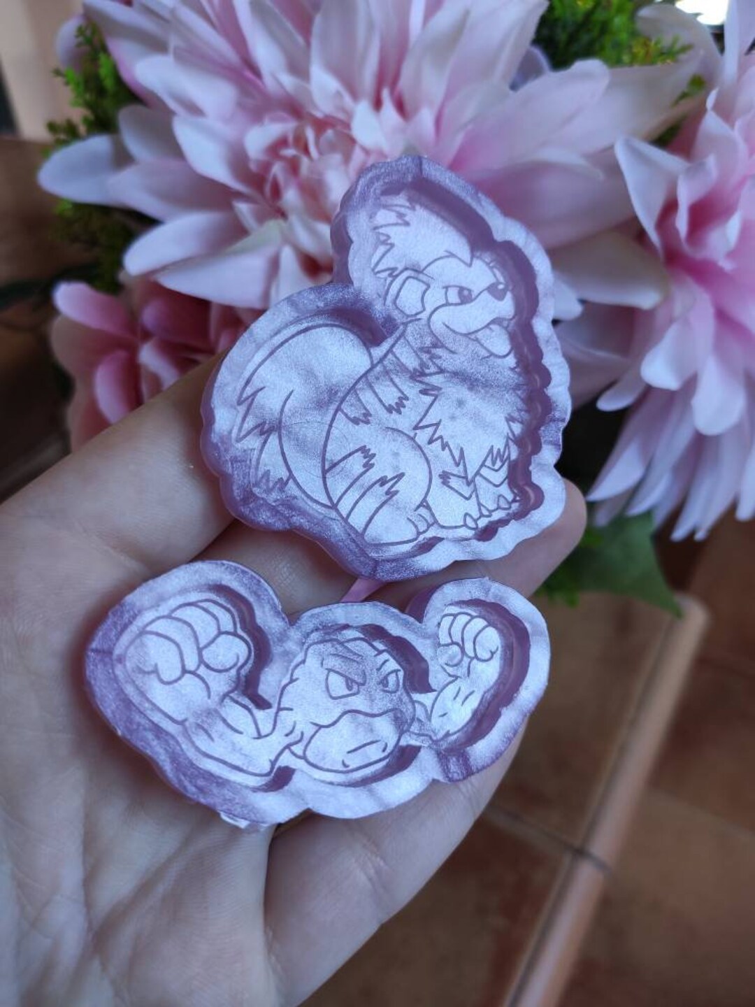 Anime Pokemon Molds Growlithe and Geodude - Geek Animal Silicone Mold ...