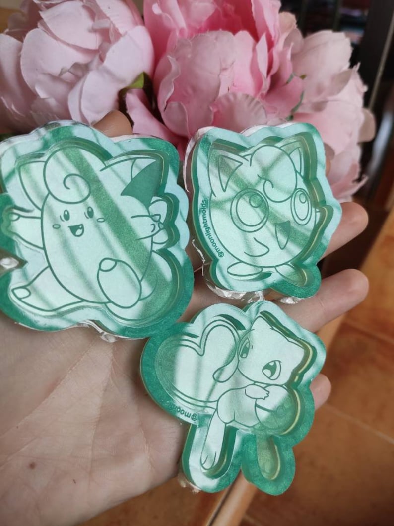Anime Pokemon Cute Chibi Kawaii Pink Molds Moldes Silicone - Etsy