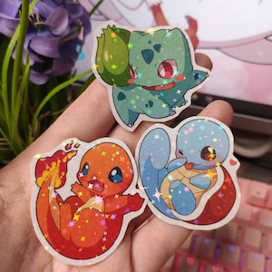 Pack Holographic Pokestickers Kawaii Animals - Anime Stickers Indigo ...