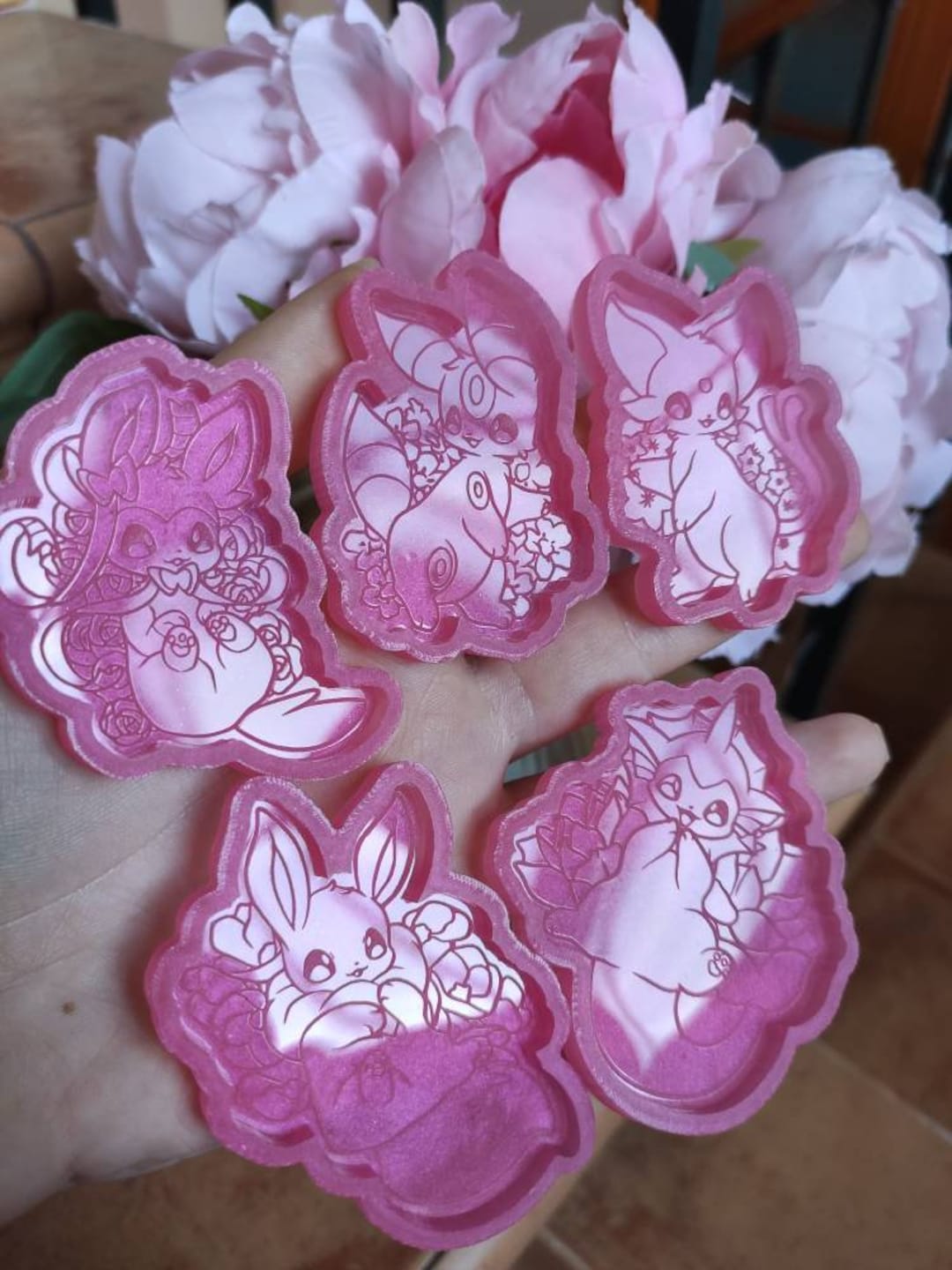Pokemon Eve Evolutions Molds, Cute Chibi Flowers Anime Mold Umbreon ...