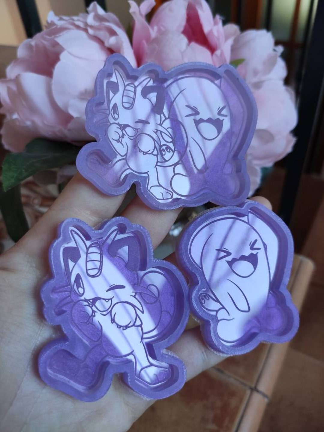 Pokemon Molds Kawaii Villains - Meowth and Boba Fett Anime Silicone ...