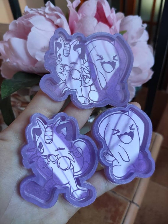 Pokemon Molds Kawaii Villains Meowth and Boba Fett Anime - Etsy