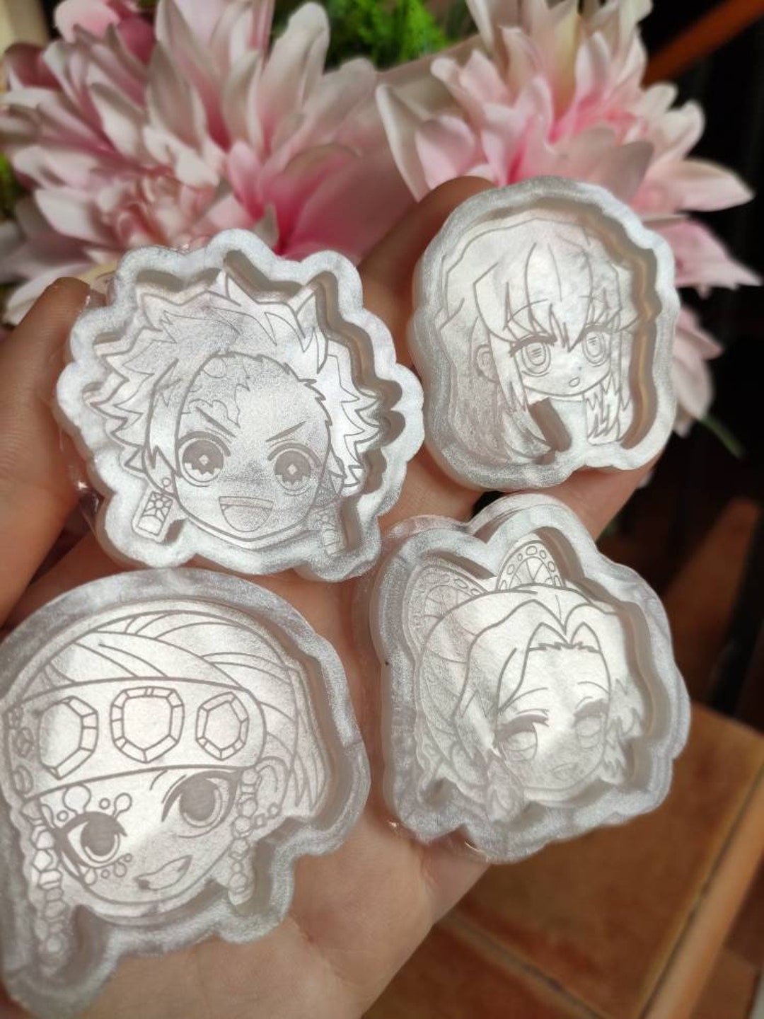 Demon Anime Earrings Molds - Demon Hunter Silicone Molds - Etsy