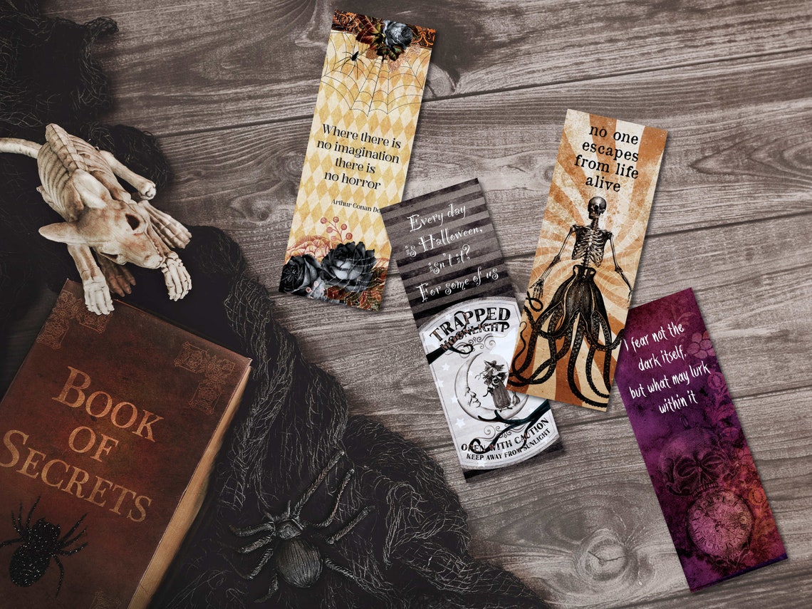 Victorian Gothic Horror Bookmarks: Spooky Printable Set (digital ...