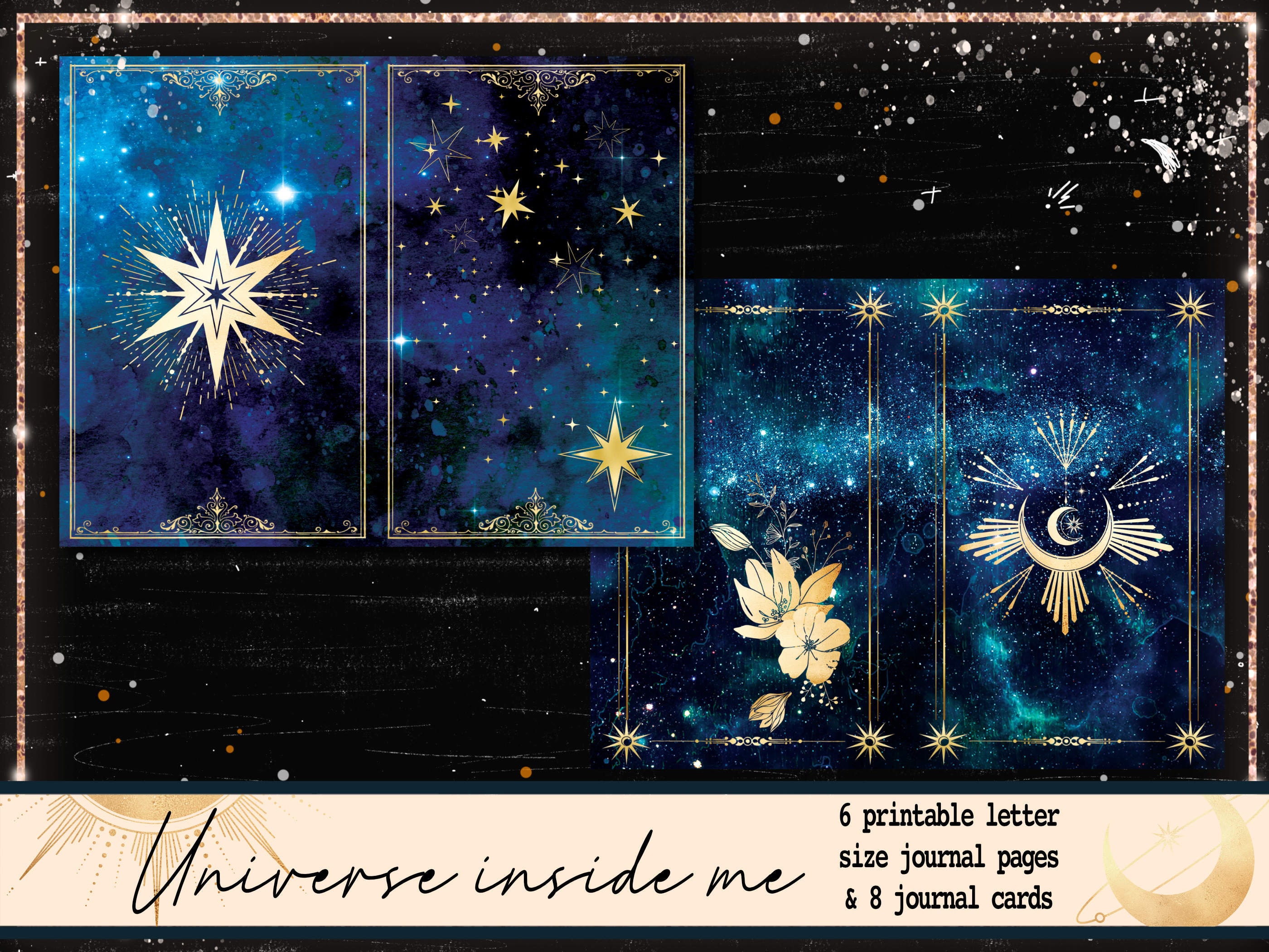 Cosmic Magic Printable Junk Journal Kit Moon Magick - Etsy