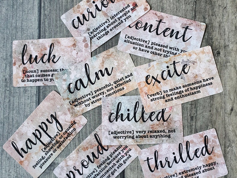 Printable Word Card Set for Journaling and Scrapbooking || Dictionary ...
