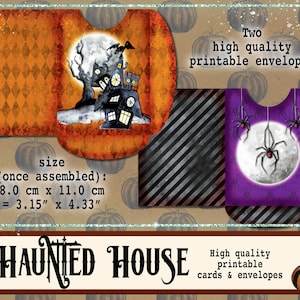 Cute Halloween Printable Ephemera Pack, Digital Haunted Mansion Gothic ...