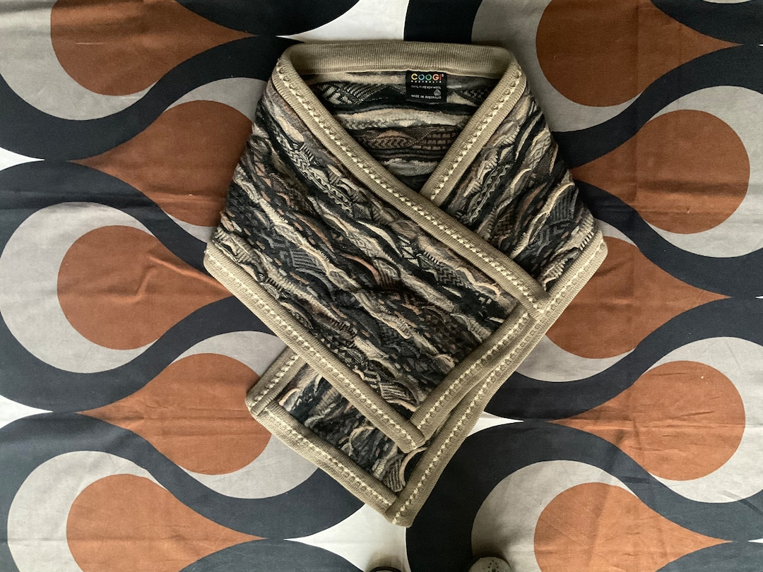 Vintage COOGI 3D Knitted Wool Scarf, Made in Australia. - Etsy Australia