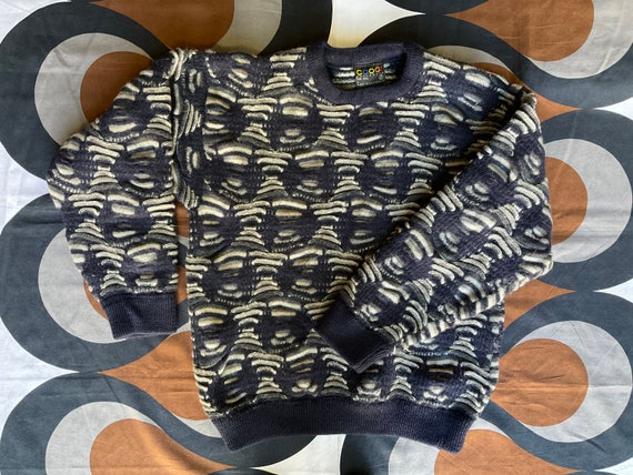Vintage COOGI 3d-knitted Crew Neck Pure Wool Jumper Made in - Etsy